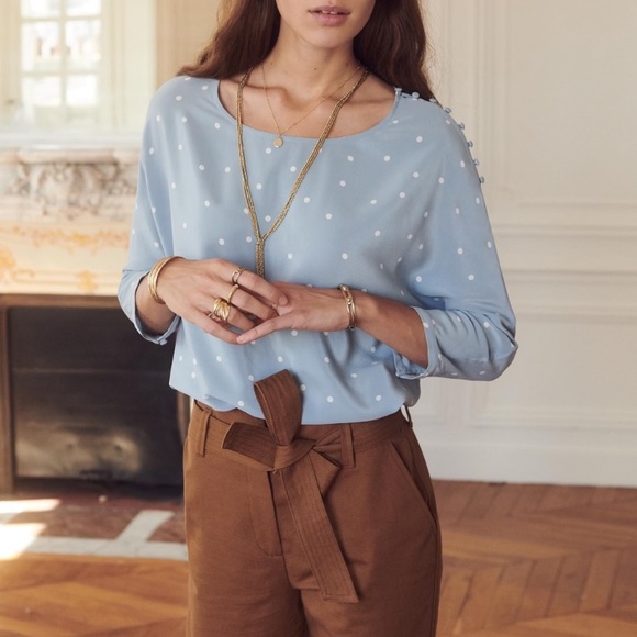 Sezane | Tops | Sezane Silk Blouse Nwt New With Tag | Poshmark